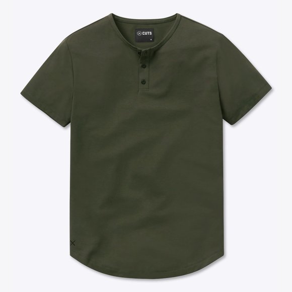 Cuts Clothing | Shirts | Cuts Clothing Ao Henley Curvehem Tee Forest ...